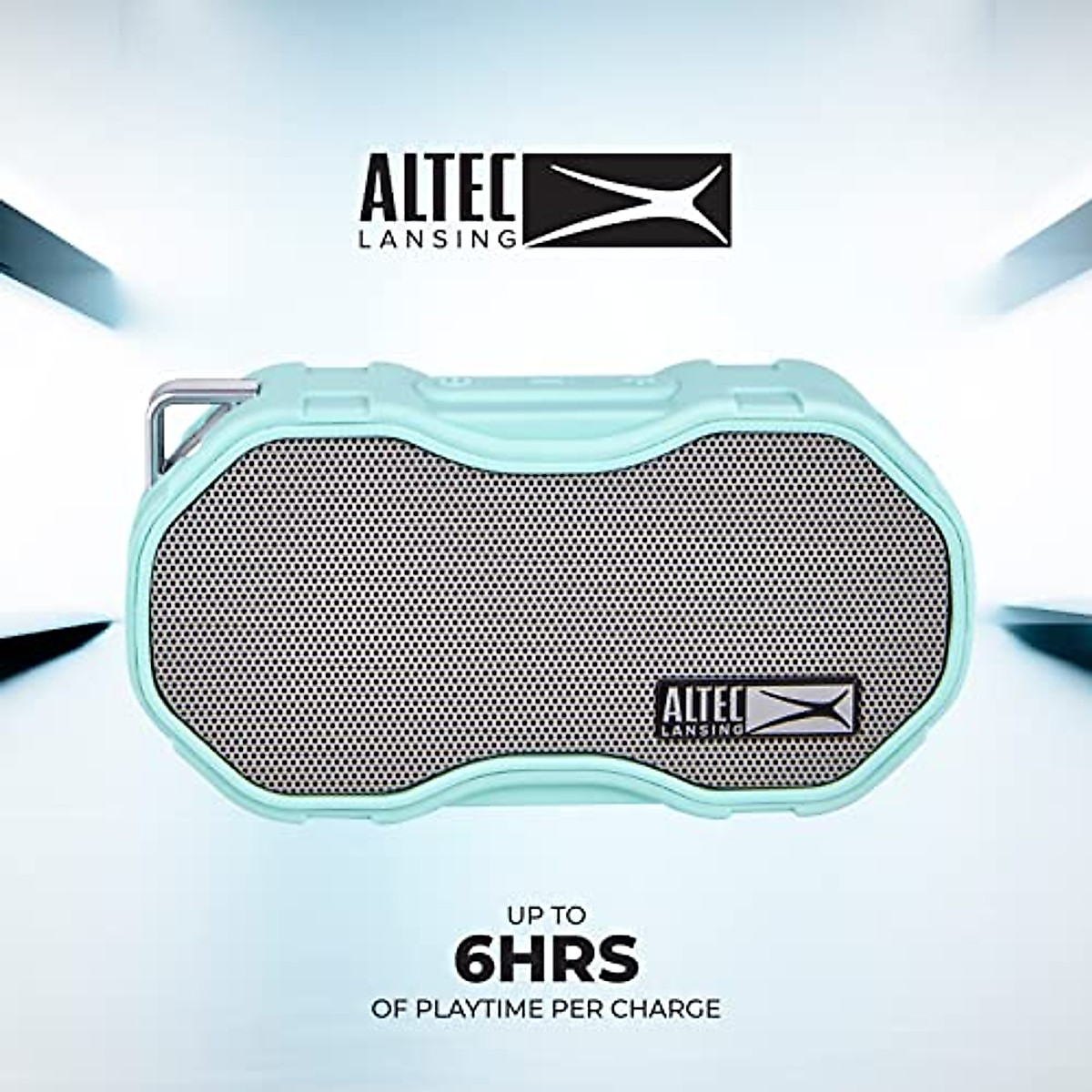 Altec Lansing Baby Boom XL - Waterproof Bluetooth Speaker, Wireless & Portable Speaker for Travel & Outdoor Use, Deep Bass & Loud Sound, 1 Pack, Mint