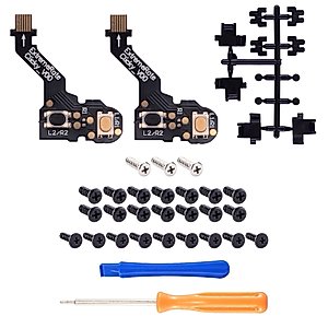 eXtremeRate Clicky Hair Trigger Kit for PS5 Controller BDM-010 & BDM-020 Shoulder Buttons, Custom Flashshot Trigger Stop Flex Cable for PS5 Controller BDM-010 BDM-020