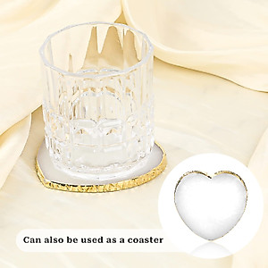 Resin Nail Art Palette Nail Art Painting Mixing Color Palette Heart Shape Gold Edge Nail Gel Color Makeup Display Board Manicure Tool