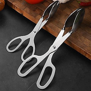 Salad pliers, thickened stainless steel pliers, salad pliers for serving, 10 inches, kitchen pliers