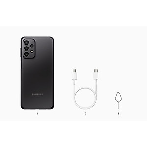 SAMSUNG Galaxy A23 5G A Series Cell Phone, Factory Unlocked Android Smartphone, 64GB, Wide Lens Camera, 6.6” Infinite Display Screen, Long Battery Life, US Version, 2022, Black (Renewed)