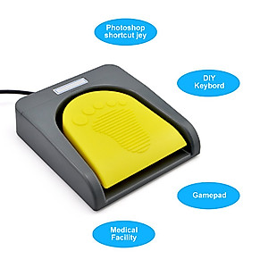 iKKEGOL USB Single Foot Switch Control One Key Customized Computer Keyboard Action Pedal HID