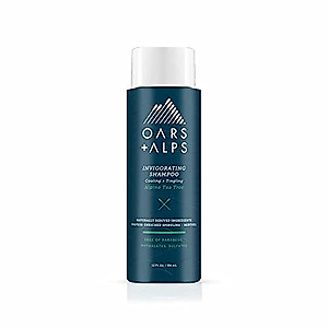 Oars + Alps Men's Sulfate Free Hair Shampoo, Infused with Witch Hazel and Tea Tree Oil, Alpine Tea Tree, 12 Fl Oz