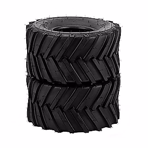 TUFFIOM Set of 2 Lawn Mower Tires 20x10.00-8 4PR Turf Tire for Garden Tractor Riding Lawnmower, Tubeless