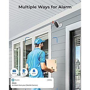 REOLINK Outdoor Security Camera System, 1080p Plug in WiFi Cameras with App for Home, Color Night Vision with Bulit-in Spotlight, 2-Way Talk, Motion Detection, SD Card Storage, Lumus (2 Pack)