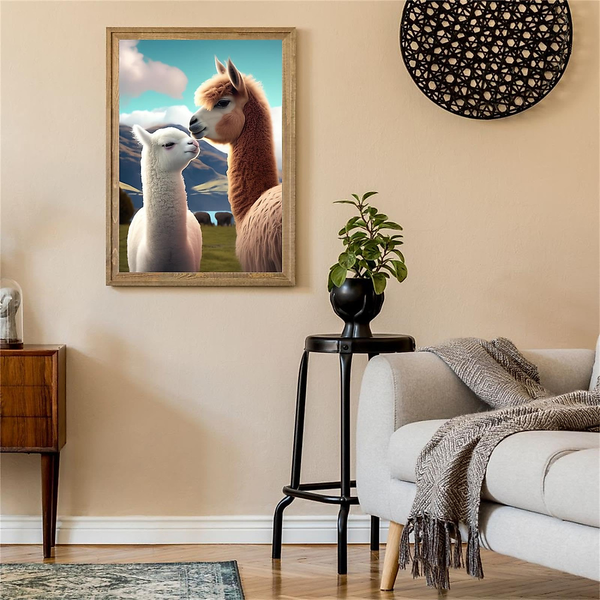 NSUAJOF Diamond Painting Kits, Personalized 5D for Adult Beginners Cloud Alpaca DIY Full Round Drill Diamond Art, Great Gift for Friends and Family Home Wall Decor 12x18 Inch