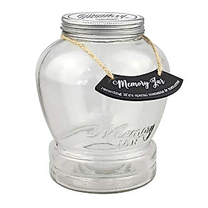 Top Shelf "In Loving Memory" Memory Jar ; Thoughtful Condolence Gift Ideas ; Unique Memorial Gifts ; Keepsakes for Friends and Family ; Kit Comes with 180 Blank Tickets, Pen, and Decorative Lid