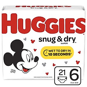 Huggies Snug & Dry Baby Diapers, Size 6, 21 Ct