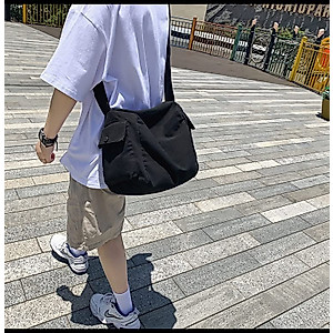 JQAliMOVV Canvas Tote Bag for Women - Large Hobo Bag Purse Aesthetic Casual Shoulder Crossbody Canvas Tote Bag with Zipper and Pocket, Fairy Grunge Bag