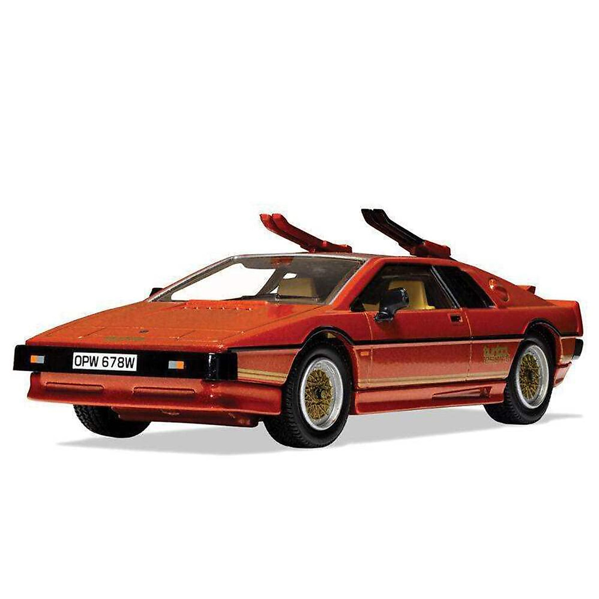 Corgi Diecast Model Cars - CC04705 James Bond, Lotus Turbo - 'For Your Eyes Only' - 1:36 Pre-Built Model Vehicles Toy, Classic Metal Die Cast Collectible, Auto Toys Models for Adults - Copper