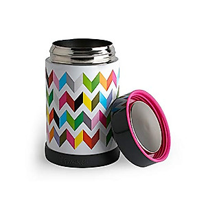 French Bull Stainless Steel Leak Proof Hot Lunch Thermos Vacuum Insulated Food Soup Jar Container, Easy Grip Lid, 16oz, Ziggy