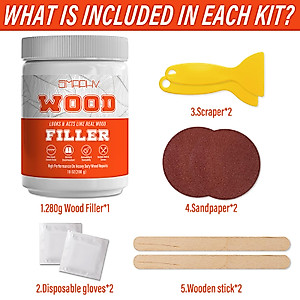 SMAPHY Wood Putty Filler, White Wood Filler Putty, Wood Filler Paintable, Stainable, Sandable can Quickly Repair Holes, Cracks, Chips and Scorched Areas of Wooden Furniture(9.87 Ounce)