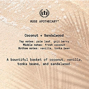 Muse Bath Apothecary Body Ritual Hydrating Body Wash - Coconut Sandalwood Body Wash for Women & Men - Essential Oil Infused Aromatherapy Body Wash Women - Natural Body Wash for Women - 32 Ounce