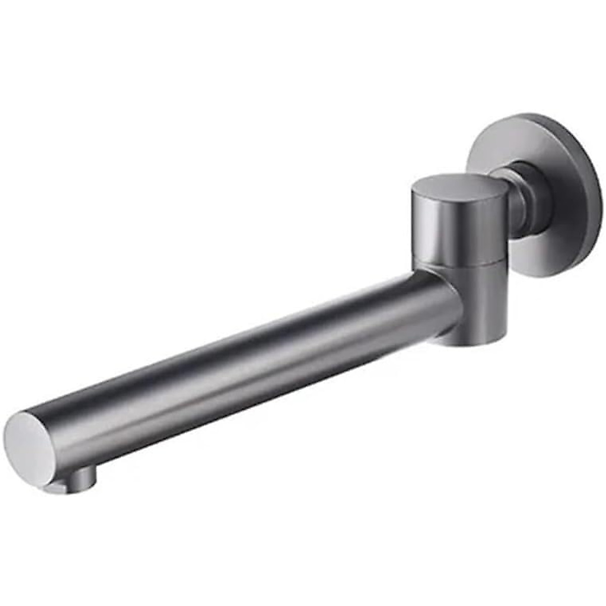 Kitchen Tap Bathroom Basin Faucet Tap, Mixer Swivel Spout Accessories Wall Mounted Water Outlet Black Grey Brass Bathtub Faucet Bibcock (Color : Nero, Size : 1), Vessel Basin Faucet