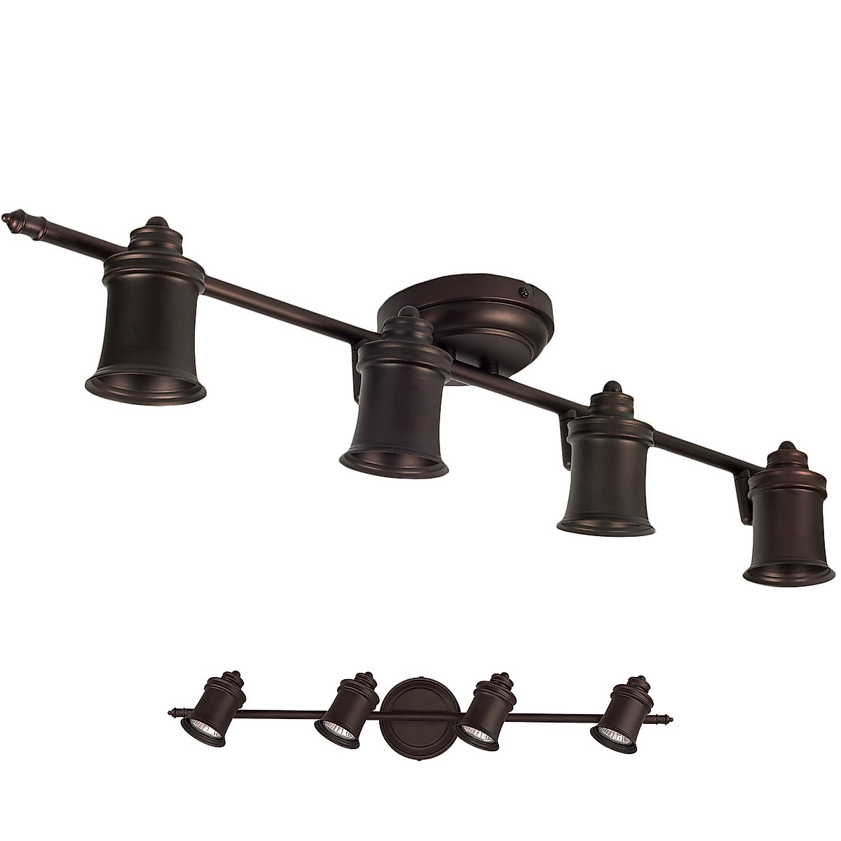 Canarm IT299A03ORB10 Taylor 3-Bulb Wall Mount Track Light, Oil Rubbed Bronze