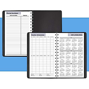 Academic Planner 2021-2022, AT-A-GLANCE Daily Appointment Book & Planner, 5" x 8", Small, for School, Teacher, Student, DayMinder, Black (AY4400)