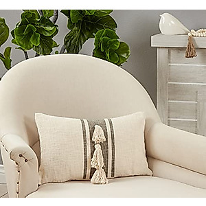 Striped Tassel Pillow