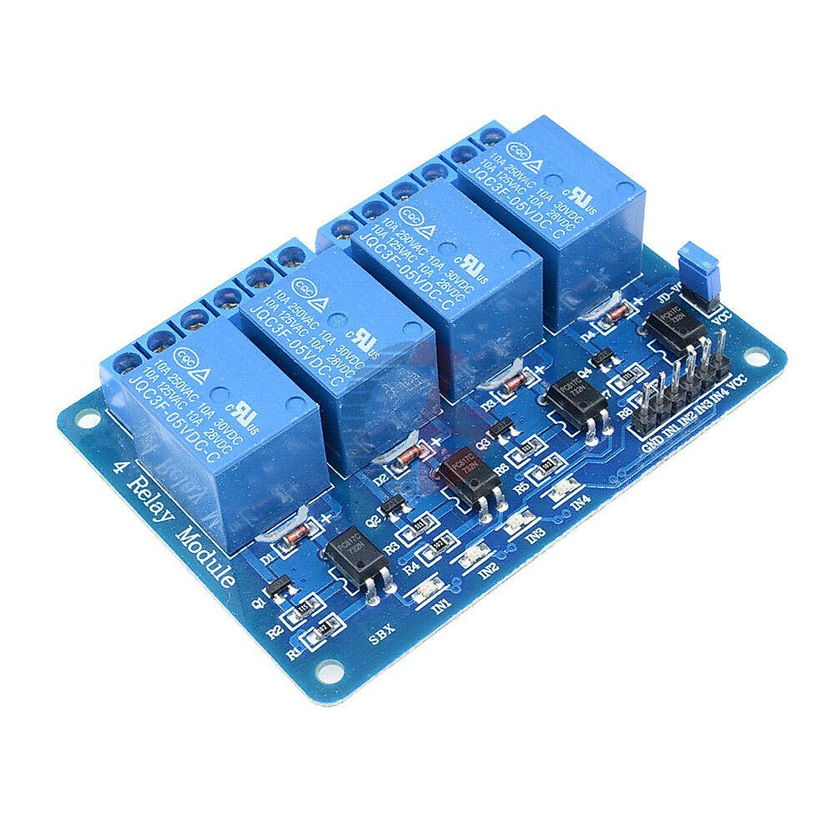 Replcement for 4 Channel DC 5V Relay Module with Optocoupler for UNO R3 MEGA 2560 1280 DSP ARM PIC AVR STM32 Raspberry Pi