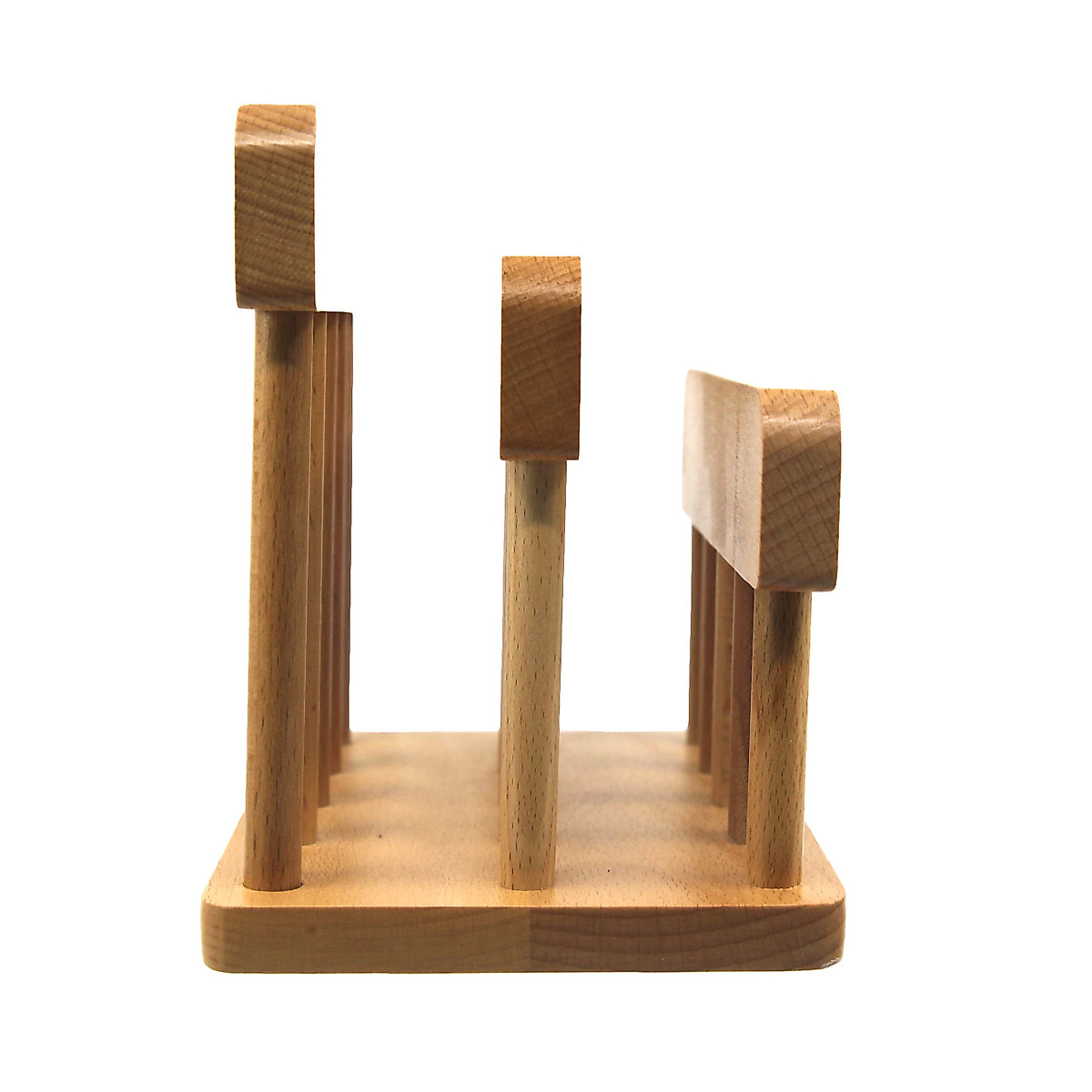 ZEESOON Beach Wooden Dual Cutting Board Rack Chopping Board Organizer Stand Holder Kitchen, Cutting Boards for Kitchen with Holder, Pantry Organization, Kitchen Cabinet Organizer