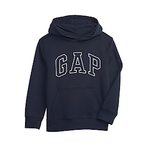 GAP boys Logo Hoodie Sweatshirt, Brazen Brown, Medium US