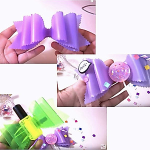 AOUXSEEM Jelly Transparent Leather Vinyl Sheets,Candy Solid Colors Waterproof Faux Leather Fabric Sheets 【6 Pcs/21 x 30 cm】Perfect for Making Bows Earrings Handbags (Bright Solid Colors)