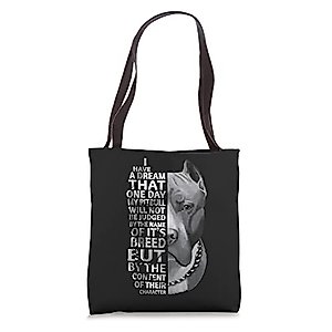 Pitbull Not Judged By The Name Of Its Breed Pittie Mom Dad Tote Bag