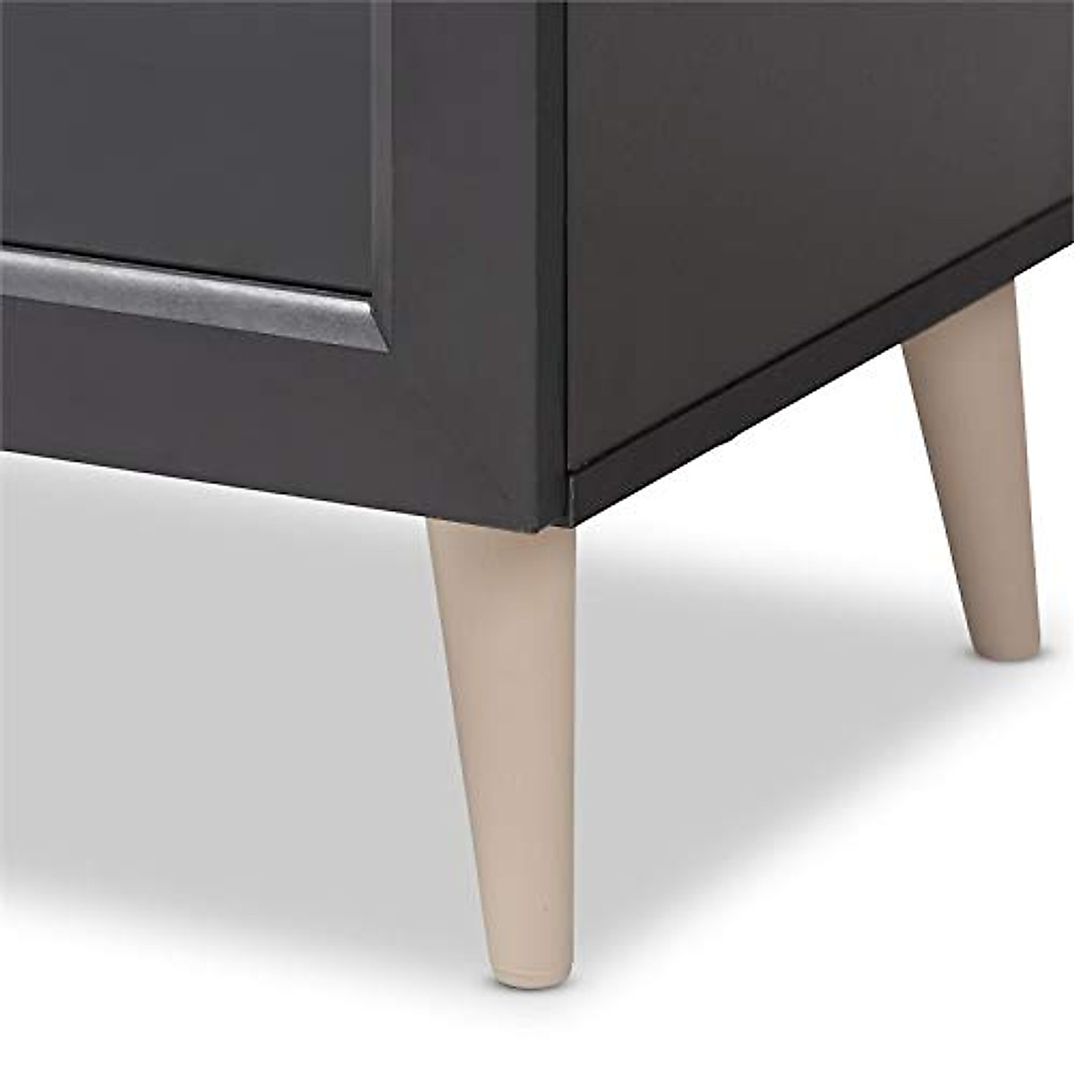 Baxton Studio Jonas Server Cabinet in Dark Grey and Oak Brown