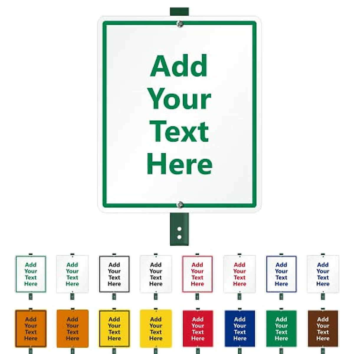 SmartSign 12 x 10 inch Custom Yard Sign with 3 foot Stake - Add Your Text, 40 mil Laminated Rustproof Aluminum, Choose Your Color, Set of 1