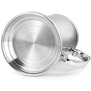 Goaste 2 Packs Tankard Style Beer Mugs, 20 OZ Double Walled Stainless Steel Beer Stein, Heat Insulated Coffee Mug Tumblers with Big Grip Handle for Hot or Cold Beverages, Milk, Tea, Bar Drinkaware