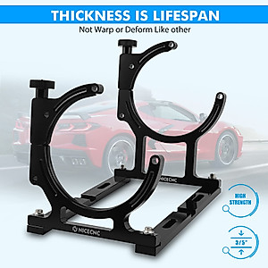 NICECNC 7” Nitrous Oxide Nos Single Bottle Holder Bracket Billet Aluminum for 10 Pound Nitrous Bottle Black