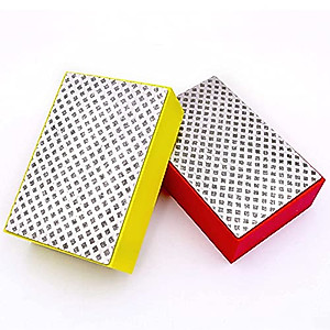 KEEYWOLT Diamond Hand Polishing Pads extremely Sharp Sanding Block Kit For Sanding Ceramic Tile Concrete Glass Stone Granite Marble-60#,100#,200#,400# 4Pcs(Grid)