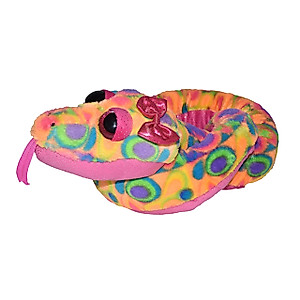 Wild Republic Snake Plush, Snake Stuffed Animal, Plush Toy, Pet Snake, Sherbert, 54"