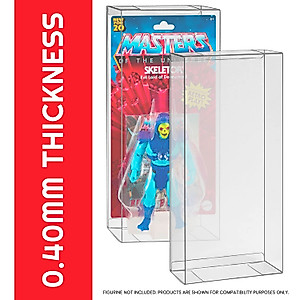EVORETRO Action Figure Display Case Compatible with Masters of The Universe (Motu) Origins Carded 5.5 inch Action Figure, Thick Sturdy Acid-Free Clear PET Protector, Will Last a Lifetime 10 Pack