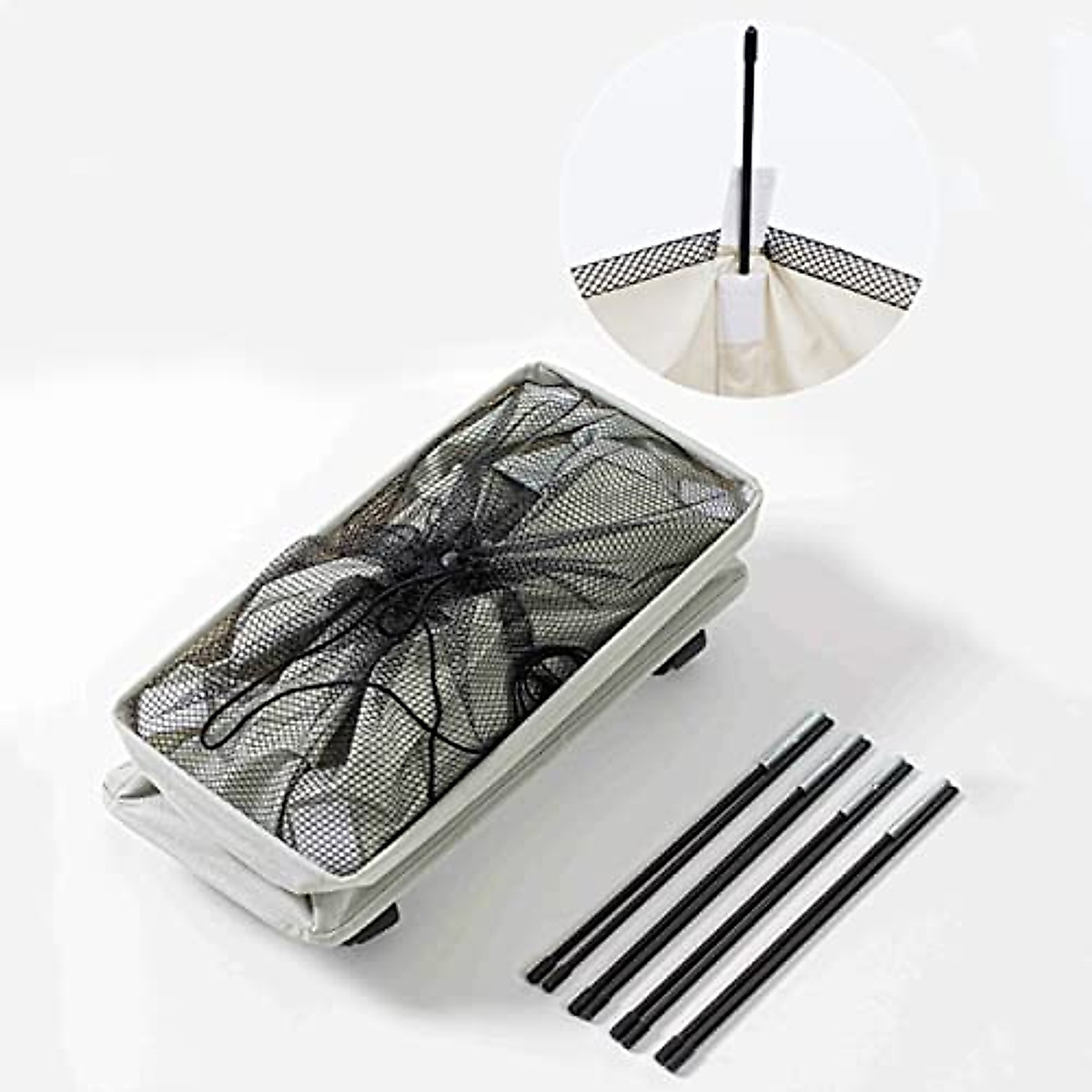 Dinling 23" Laundry Basket with Wheels, Portable Sorter Dirty Clothes Hamper for Laundry Room Organization, Laundry Room Storage (Brown)