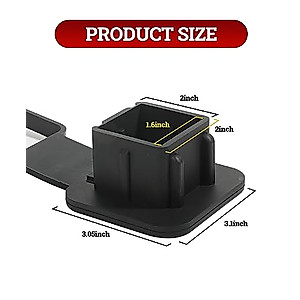 Zlirfy Trailer Hitch Cover,Car Accessories,Trailer Hook Dust-Proof Plug,Universal Flag Tow Hitch Covers Tube Cover Cap,Square Mouth Protection Cover Traction Cover,Fit for Most Cars and Trailers (Red)