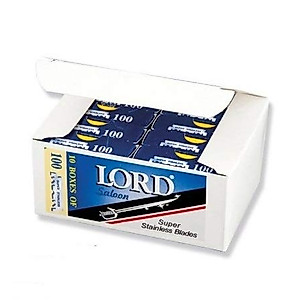 LORD Salon Super Stainless 1/2 Blade Razors, Pack of 1000 Blades