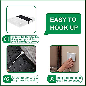 Grounding Therapy Mat(27'' * 71'') Set + 1 Copper Infused Pillowcase Grounding Mattress Cover Pad Anti- Aging, Beauty Face, Grounding Sheets for Better Sleep, Relieve Pain