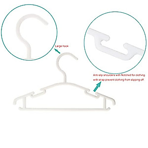 MOBU Baby Hangers for Closet Infant Clothes Hangers Pack of 40 Babies Clothes Hangers for Baby Clothes (White)