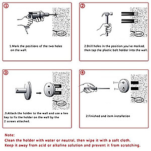 ELVASEN Hair Dryer Holder, Wall Mount Organizer Shelf Rack for Bathroom, Wall Mount with Comb Makeup Brushes Cup,Bathroom Washroom Shower Accessories Storage Organization Aluminum Set
