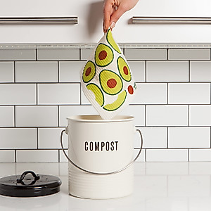 Ecologie Swedish Sponge Reusable Dishcloth Avocados 6.5 x 8 inches, Set of 3