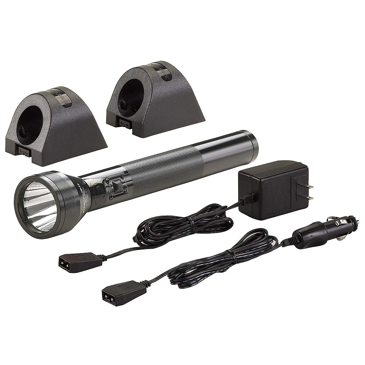 Streamlight 20703 SL-20L 450-Lumen Full Size Rechargeable LED Flashlight with 120-Volt AC/12-Volt DC Smart Charger, 2 Sleeves, Black