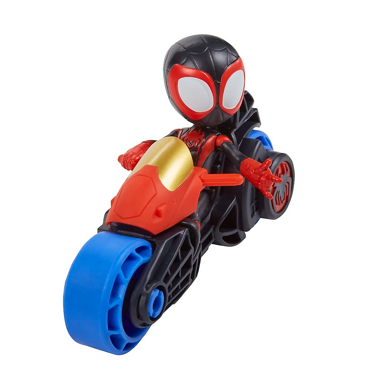 Spidey and His Amazing Friends Miles Morales Action Figure with Toy Motorcycle, Preschool Toys, Ages 3 and Up