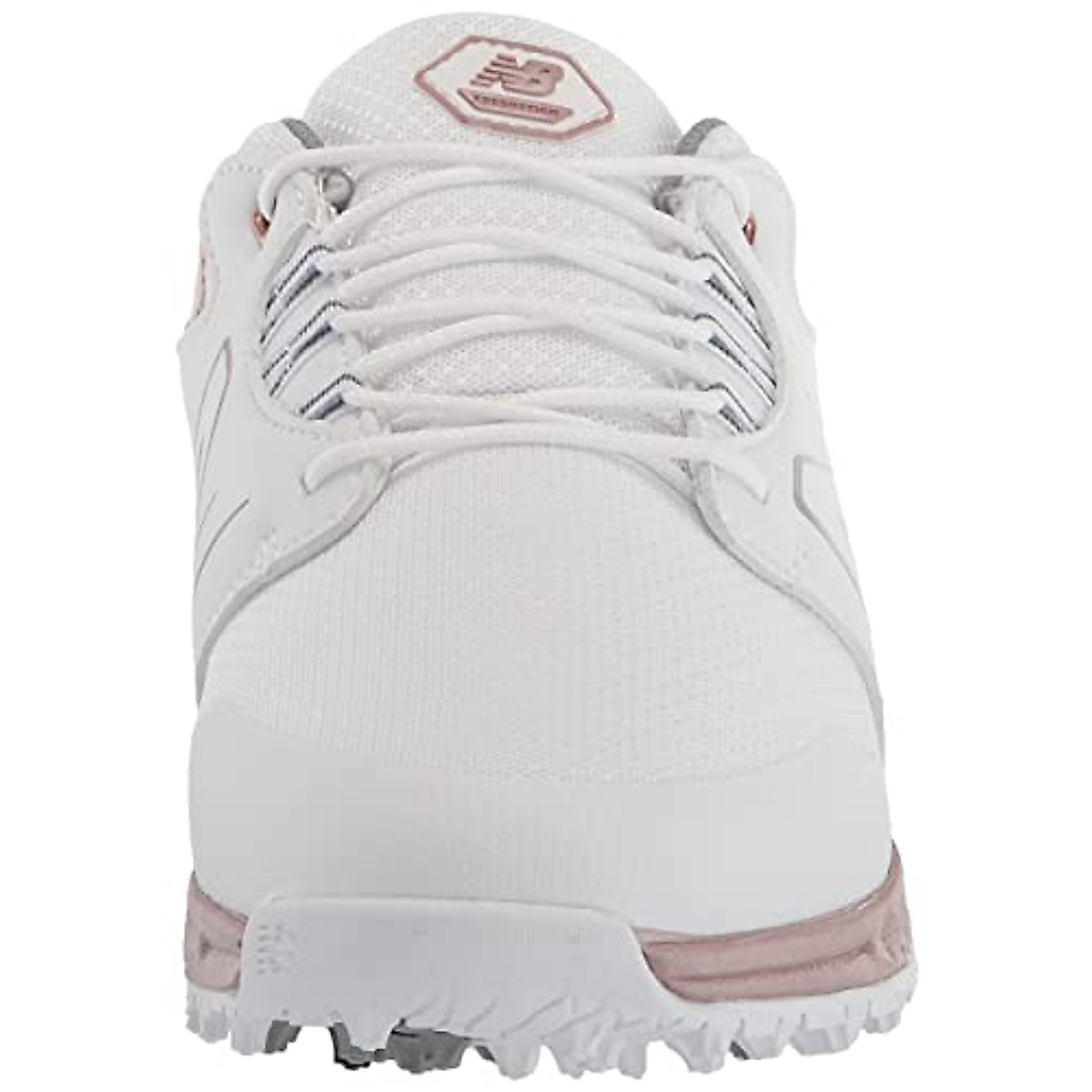 New Balance Women's Fresh Foam Link SL v2 Golf Shoe, White/Rose Gold, 8.5