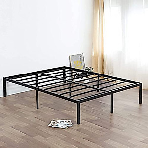 SLEEPLACE 14 Inch Dura Metal Steel Slat / Mattress Foundation / Bed Frame, King