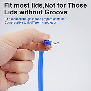 Business King Replacement Gaskets for Lids of Glass Meal Prep Containers, Universal Silicone Sealing Ring for Glass Food Container Seal Replacement Part