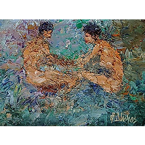 Bonding, Couples Love By Internationally Renowned Artist Andre Dluhos