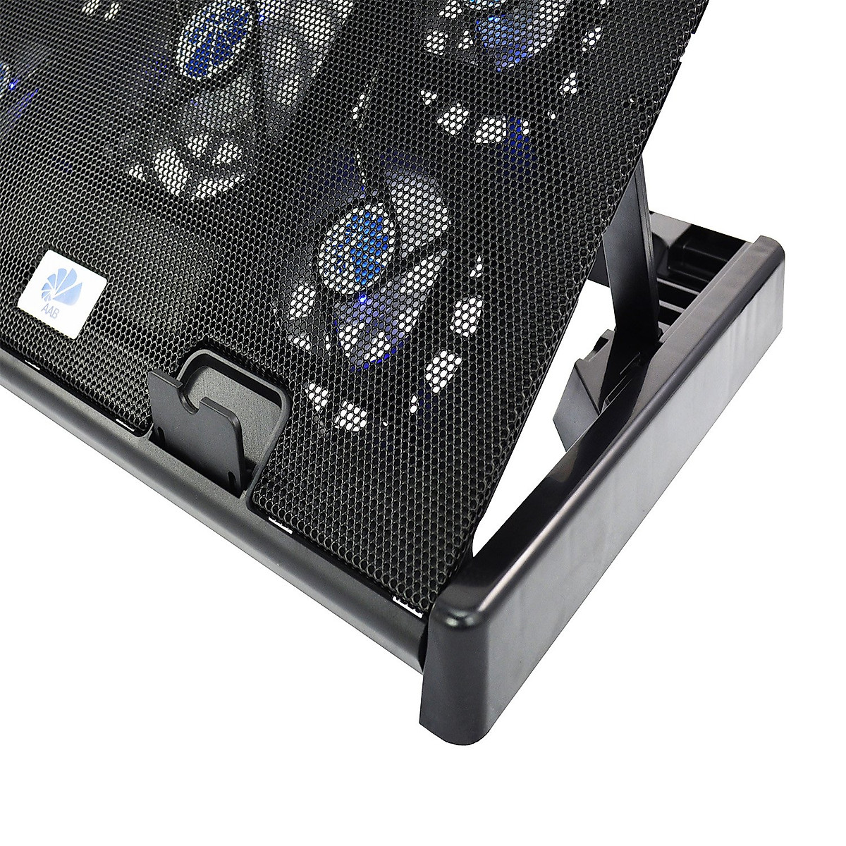 AABCOOLING NC81 - Laptop Cooling Tray with 5 Fans and Blue Backlight, Laptop Fan Cooler, Laptop Lap Fan, Gaming Laptop Cooling, Laptop Knee Stand