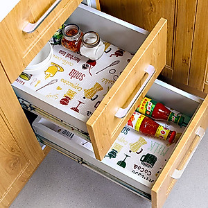 yuuzue Drawer Cushion Liner Shelf Liner for Kitchen Cabinets 17.7*78.7inch Non-Adhesive Cabinet and Drawer Liner Roll Shelf Fridge Mat Washable Table Mat ，Blue