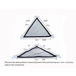 2 Pack（Small） Bearded Dragon Lizards Hammock Triangle Shape with Strong Suction Cup Reptile Hammock Decor Accessories Suitable for Large & Small Geckos, Chameleon or Lizards