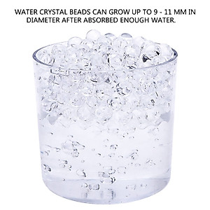 EBOOT 10000 Pieces Gel Soil Water Crystal Beads Gel Jelly Water Gems Vase Filler (Clear)